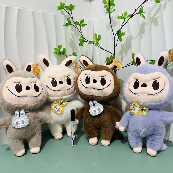 Labubu Stuffed Toys Monsters Labubu Plush Doll 35cm Collectible Stuffed ...
