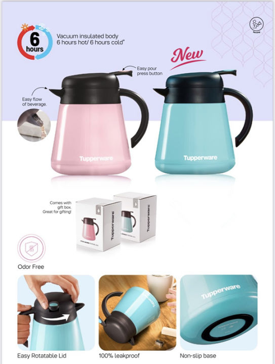 Original Tupperware Cool Warmie Thermal Jug (800ml) | Lazada