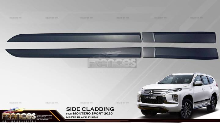 MONTERO 2020 to 2025 SIDE CLADDING MATTE BLACK THAILAND MADE / DOOR ...