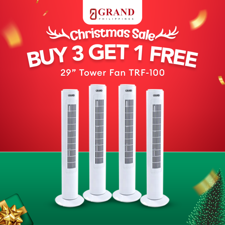 GRAND Christmas Electric Fan Bundle: Buy 3, Get 1 FREE (4pcs) | Lazada PH