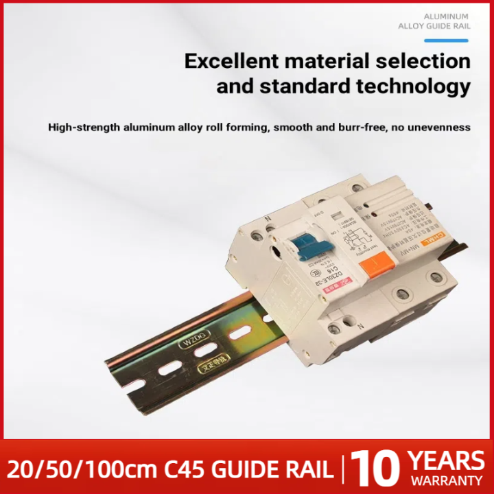 20/50/100CM Long Breaker Rail Grooved Metal DIN Fixed Rail General ...