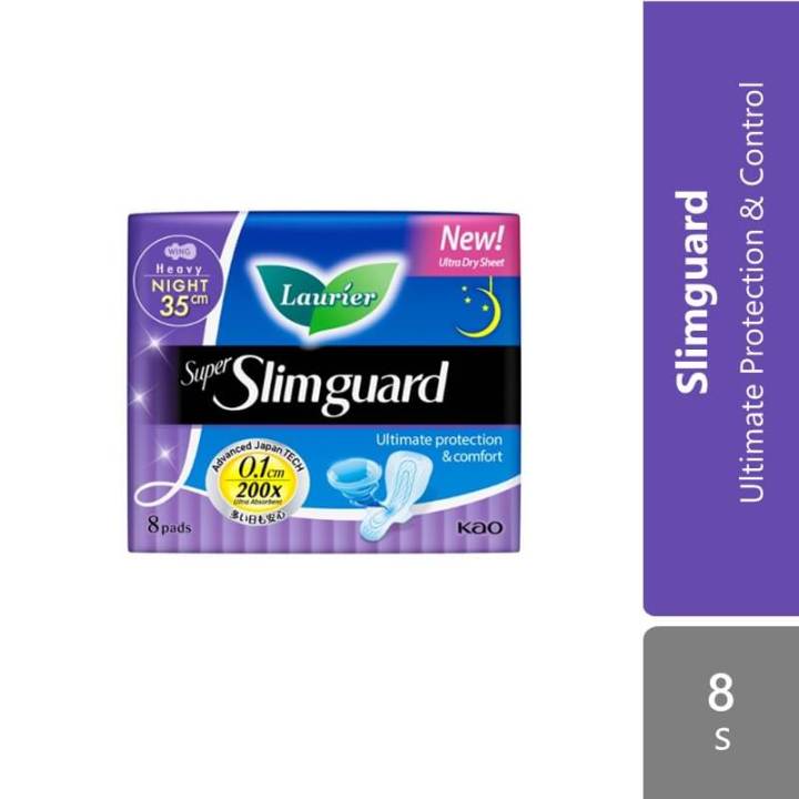 Laurier Super Slim Guard Heavy Night Wing 35cm 8s | Lazada