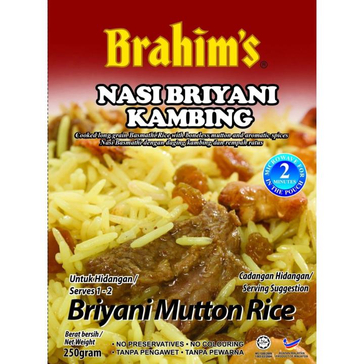 Brahim's Nasi Briyani Kambing 250g Brahim Brahims Mutton Rice Halal ...
