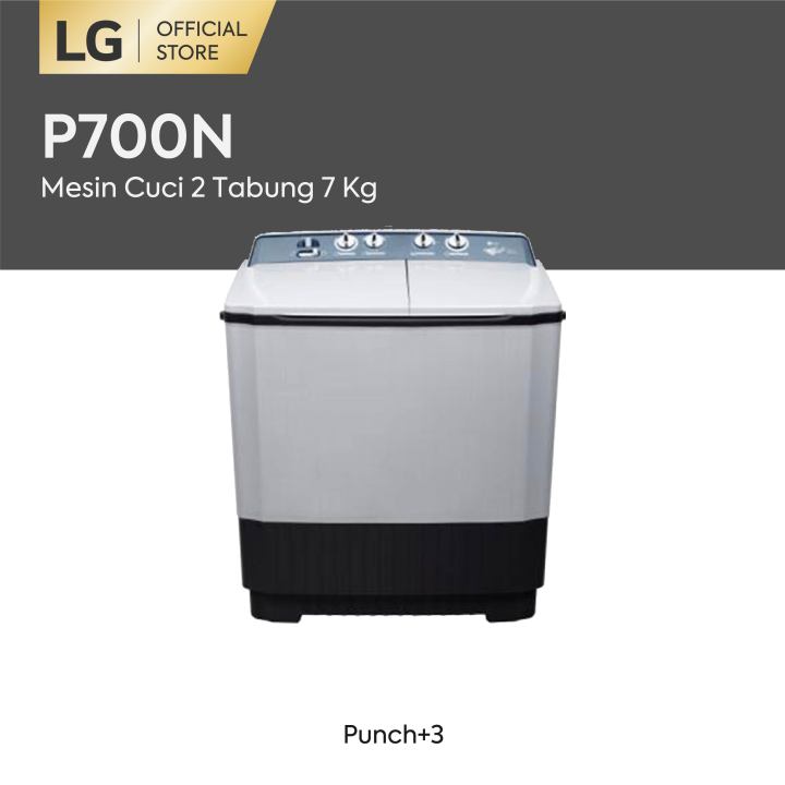 LG Mesin Cuci 2 Tabung 7 Kg - LG P7000N | Lazada Indonesia
