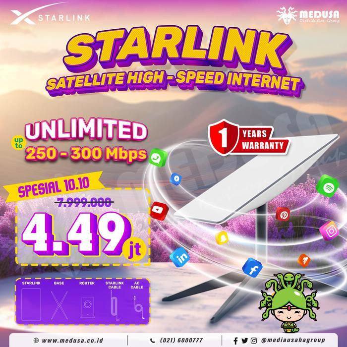 PROMO SPESIAL STARLINK Standard Internet Kit Satelite Antenna & WiFi Router Kit - Dual Band ...