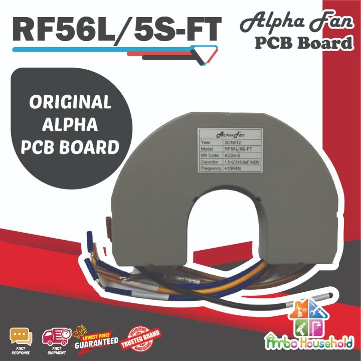 ALPHA CEILING FAN ORIGINAL PCB BOARD AND REMOTE CONTROL RF56L/5S-FT and ...