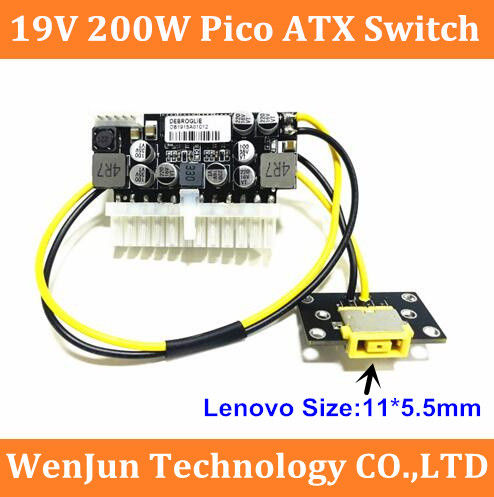 New Upgrade Square Port Psu 19v 200w Pico Atx Switch Mining Psu 24pin ...