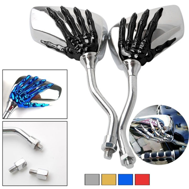 JPK【Ready Stock】1 Pair Left Right Skeleton Skull Hand Claw Motorcycle ...