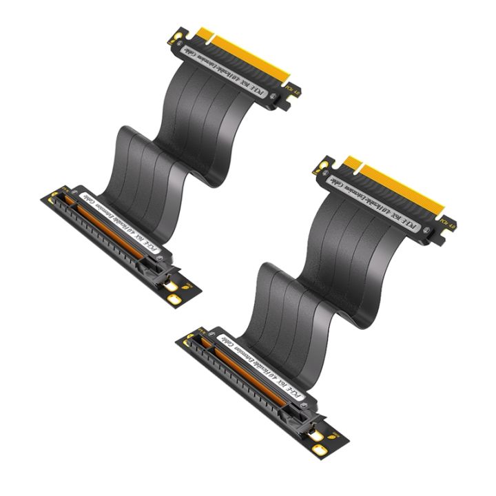 PCIE 4.0 16X Extension Cable, 64GBS High Speed GPU Riser Cable for GPU ...