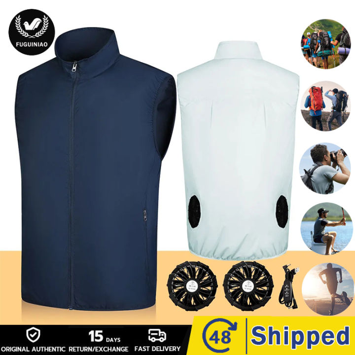 2024 Cool Vest Wearable Cooling Fan Vest Air-conditioned Clothes Hiking ...