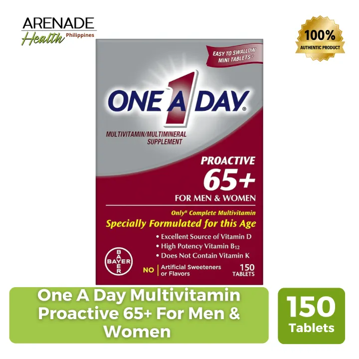 One A Day Multivitamin Proactive 65+ For Men & Women (150 Tablets) | Lazada PH