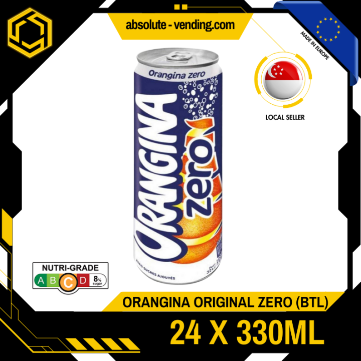 [CARTON] ORANGINA ZERO Pulpy 330ML X 24 (CAN) | Lazada Singapore