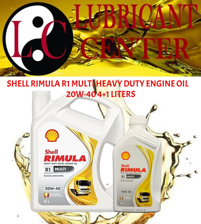 SHELL RIMULA R1 MULTI HEAVY DUTY ENGINE OIL 20W-40 5 LITERS | Lazada PH