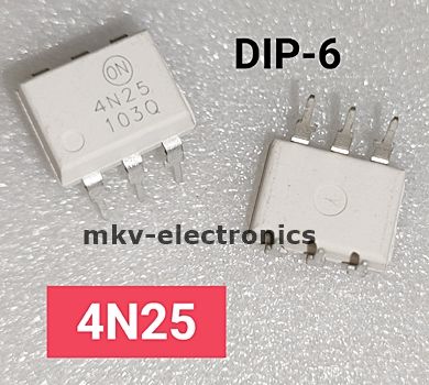 (1ตัว) 4N25 , Optocoupler , DIP-6 , Phototransistor Output | Lazada.co.th