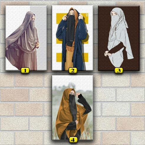 Poster Dinding Hijab Muslimah Part 2 | Banyak Varian (Bisa COD ...