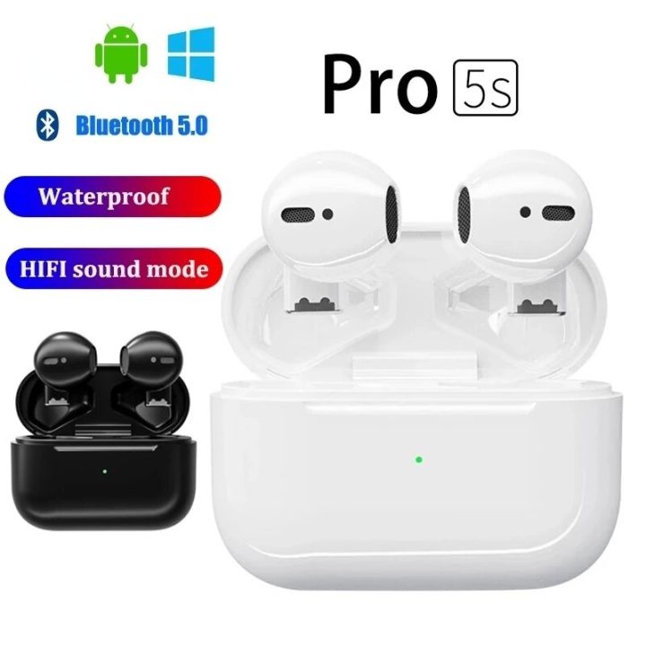 2021 Pro 5S หูฟังเอียร์บัดบลูทูธไร้สายขนาดเล็ก TWS,หูฟังไร้สายมากๆ ...