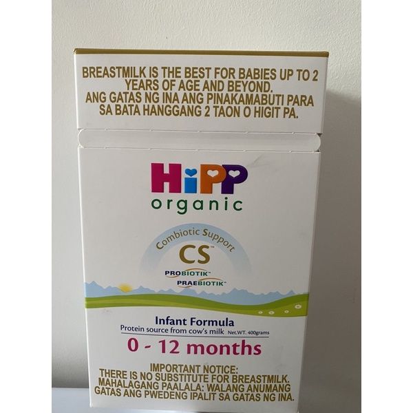 Hipp Organic CS 0-12 Months 400g | Lazada PH