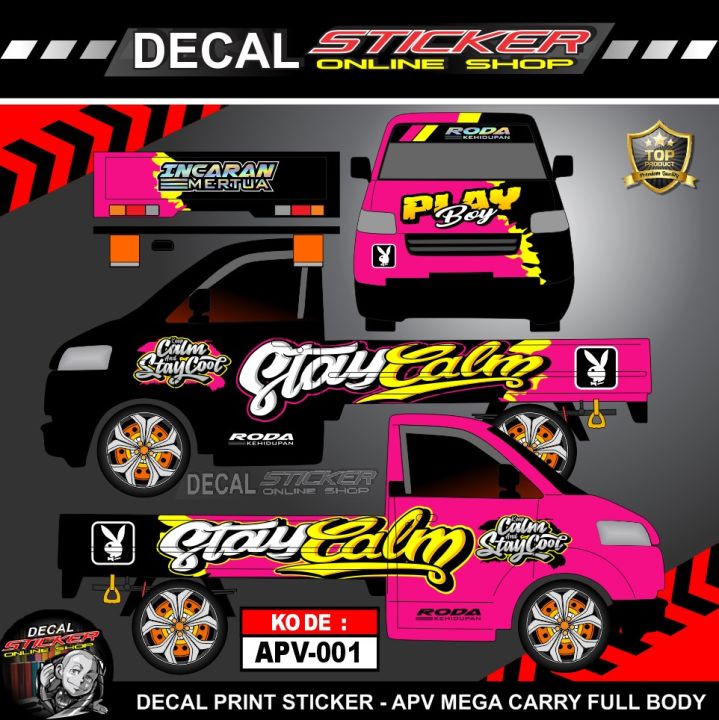 DECAL PIK UP CARRY APV STIKER FULL BODY | Lazada Indonesia