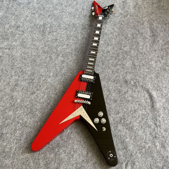 Dean Flying V Guitar Black And Red Professional Guitar | Lazada Singapore