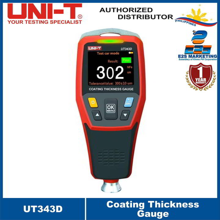 UNI-T Coating Thickness Gauge UT-343D AUTO Metal Coating Thickness ...
