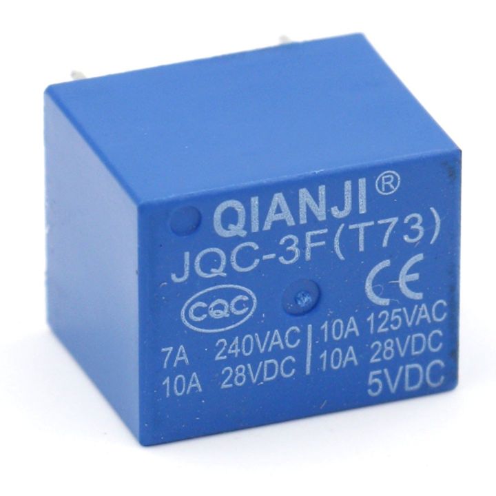 PCB Power Relay QIANJI JQC-3F (T73) 5VDC SPDT 7A 250VAC 10A 125VAC ...