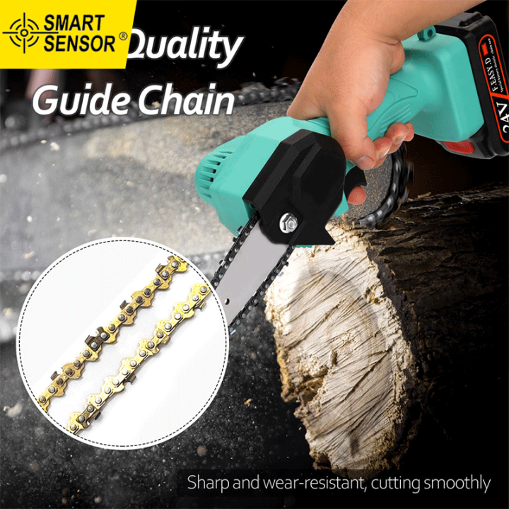 Smart Sensor 230mm Mini Portable 65#Mn Chainsaw Chain Electric S-aw ...
