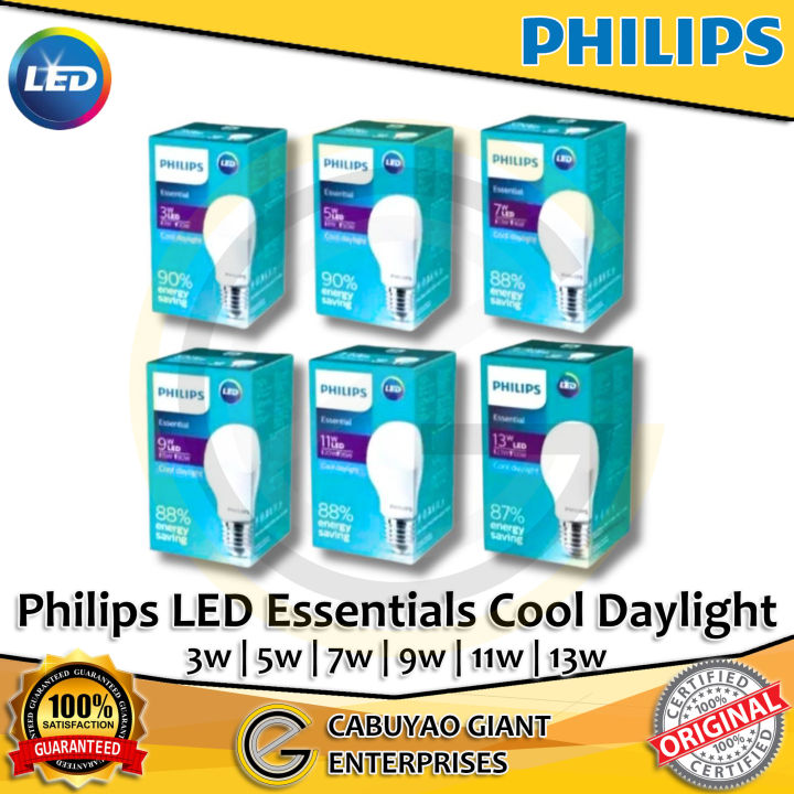 Philips Essential LED Light Bulb Cool Daylight 6500K E27 Cap (3 watts ...