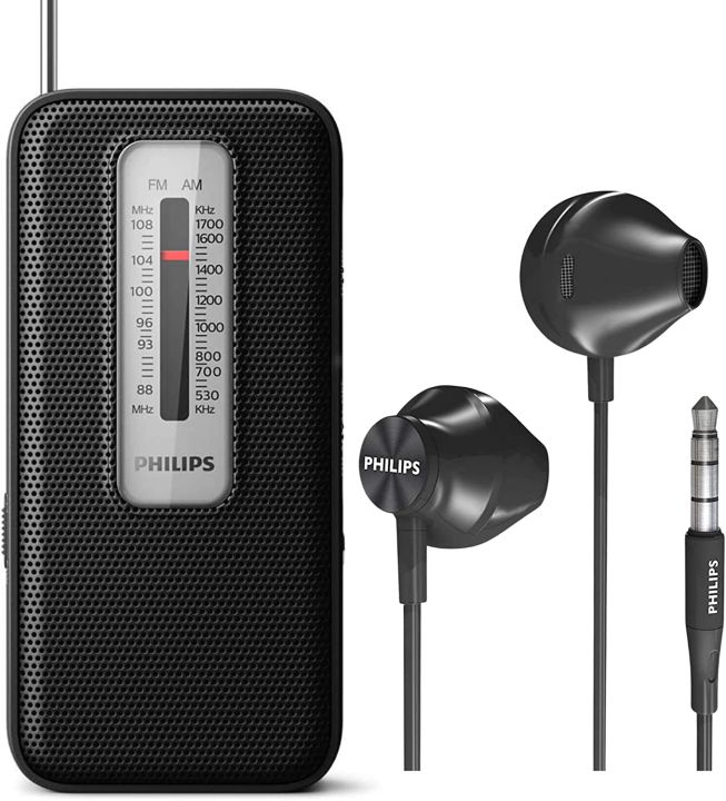 Philips AM FM Portable Pocket Radio Compact Transistor Radios Player ...