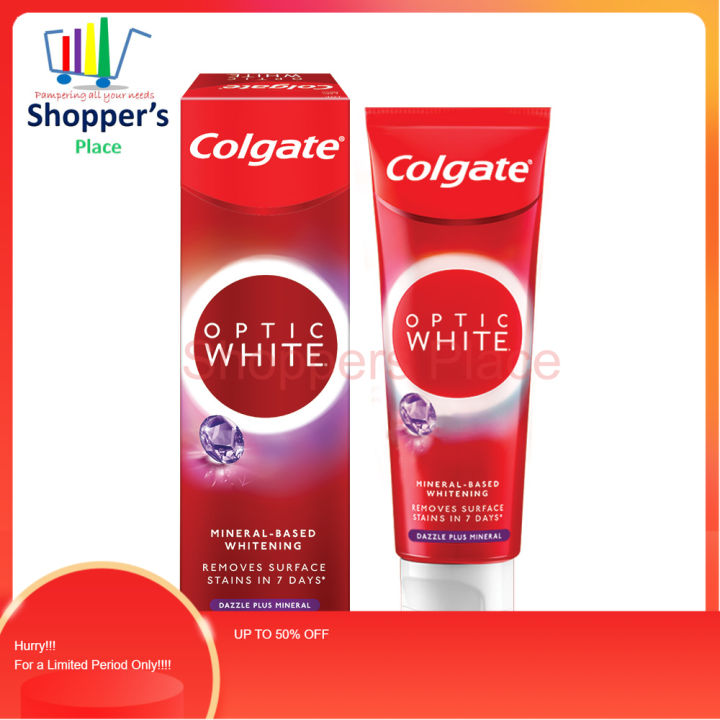 Colgate Optic White Toothpaste 100g - Dazzle Plus Mineral | Lazada ...