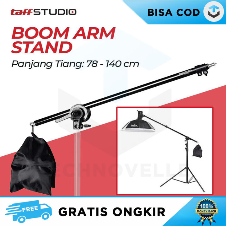 BOOM ARM LIGHT STAND BRACKET TRIPOD SOFTBOX LAMPU FOTOSTUDIO UNIVERSAL ...