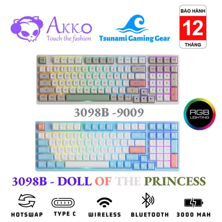 Phím cơ không dây AKKO 3098B Multi-modes 9009 | 3098B Multi-modes Doll ...