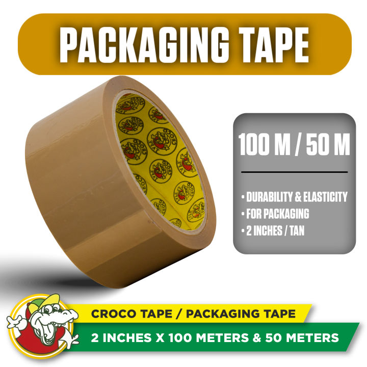 Croco Packaging Tape 6pcs 2 inches x (50meters) TAN - Gold Mind ...