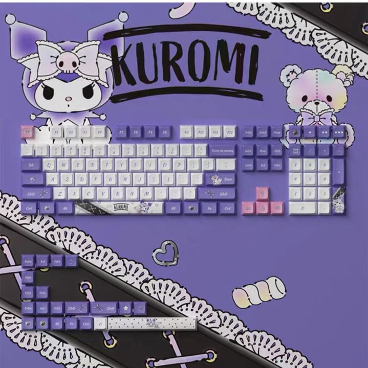 Akko Kuromi Keycap Set JDA Keycap Set,Durable PBT DIY Dye-Sublimatio ...