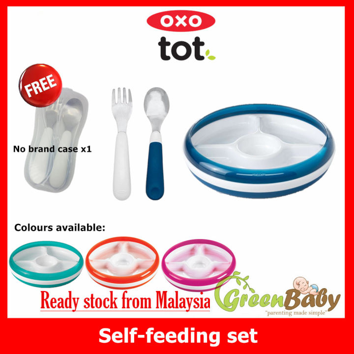 Oxo Tot Divided Plate Non-spill Edge / Slip-proof Base Oxo Tot ...