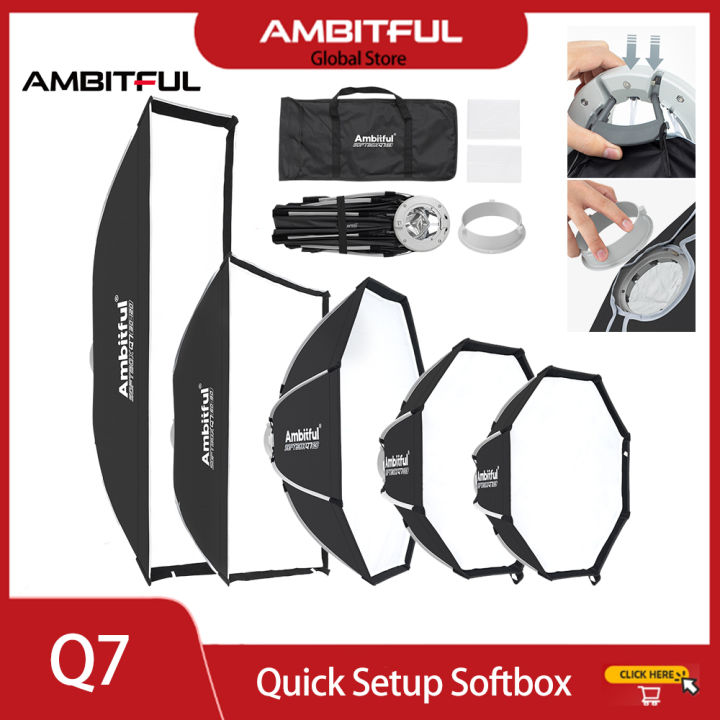 Ambitful Q7 Softbox 55cm 65cm 90cm 60x90cm 30x120cm Khung máy ảnh ...