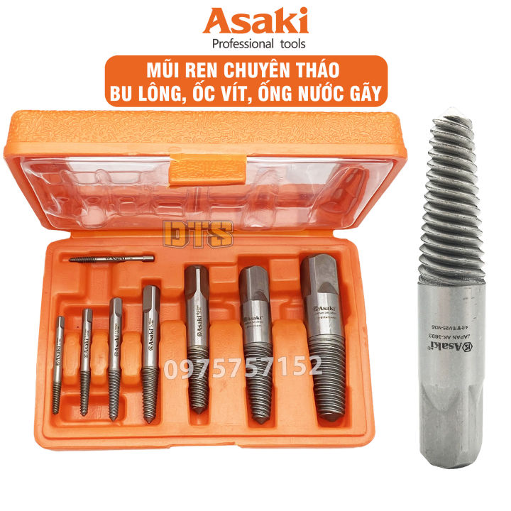Mũi ren chuyên lấy ốc vít gãy ống nước Asaki AK-3693 AK-3694 AK-3698 ...