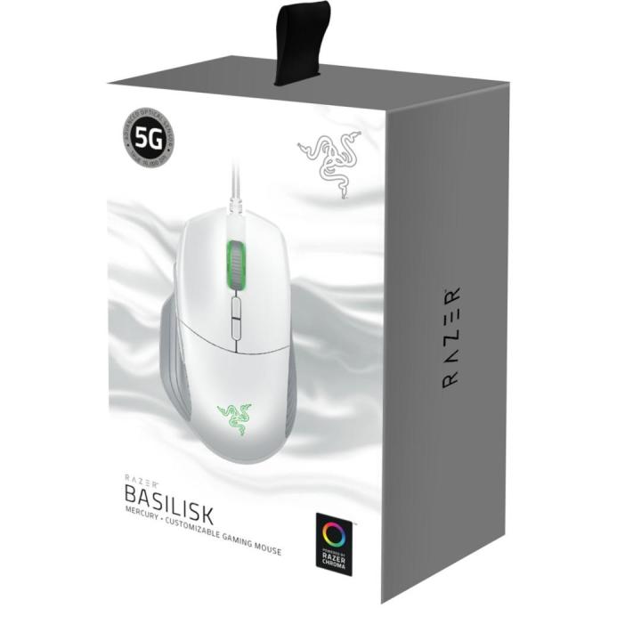 Razer Basilisk (Mercury White) Customizable Gaming Mouse | Lazada PH
