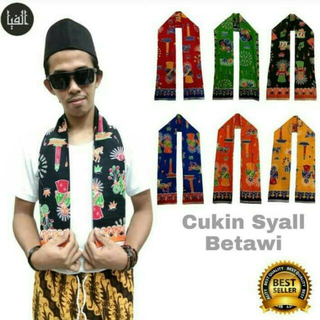 Cukin Betawi Syal Betawi Selendang Betawi Cukin Ondel Ondel Cukin Batik | Lazada Indonesia