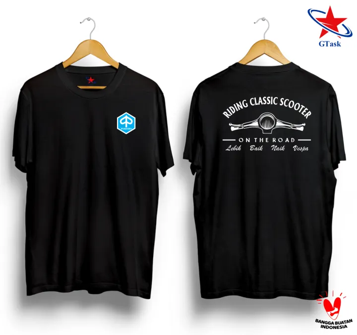 Kaos Riding Classic Scooter / Baju Distro Vespa Piaggio / Tshirt Vespa ...