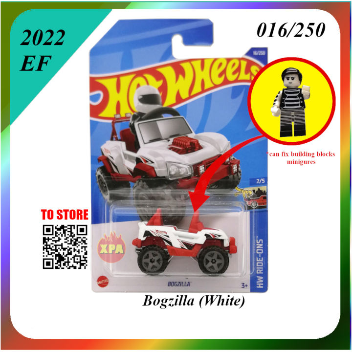 ORI Hot Wheels Bogzilla (White) 2022 HW Ride Ons Series 1/64 Scale Kids ...