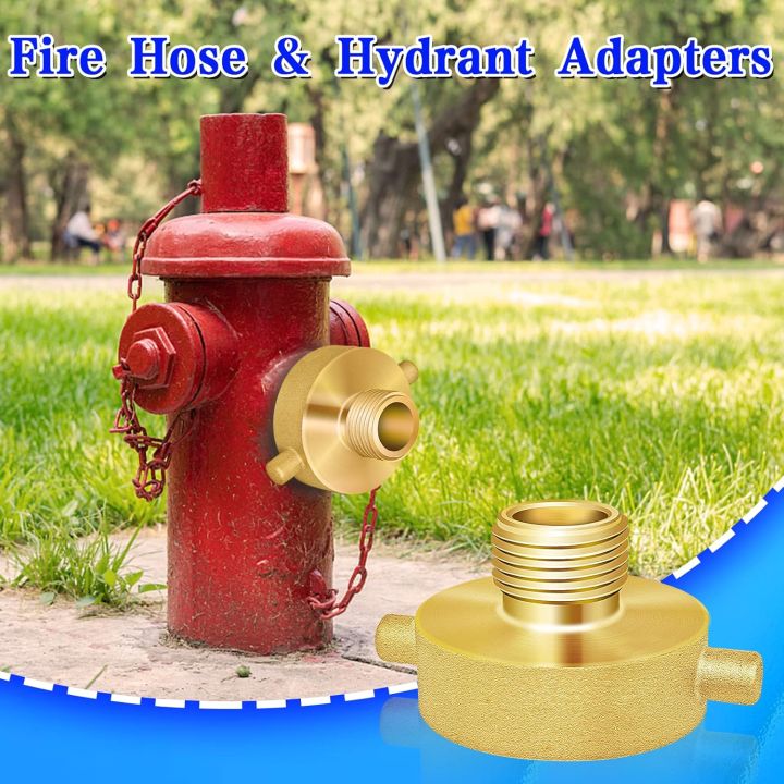 Fire Hydrant Adapter, Fire Hose Adapter, 1-1/2" NST/NH Female x 3/4 ...