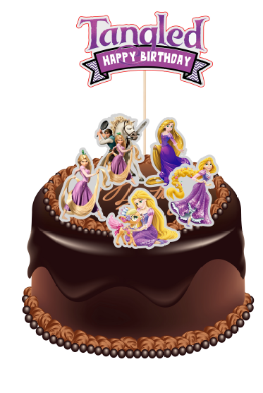 Tangled Rapunzel Cake Topper Laminated | Lazada