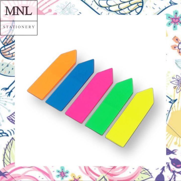 MNL Translucent Neon 5 Color & 10 Color Index sticky note School Office ...