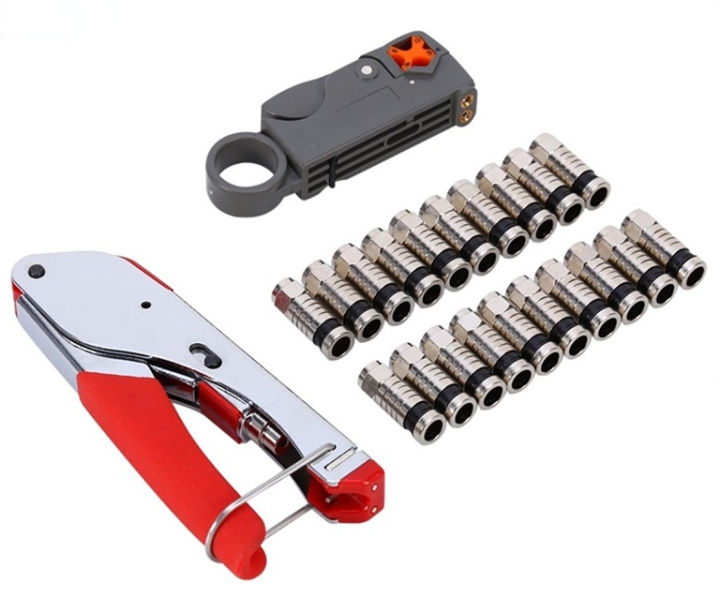 Rg59 Rg6 Coaxial Cable Compression Crimper Tool For F Connector Home