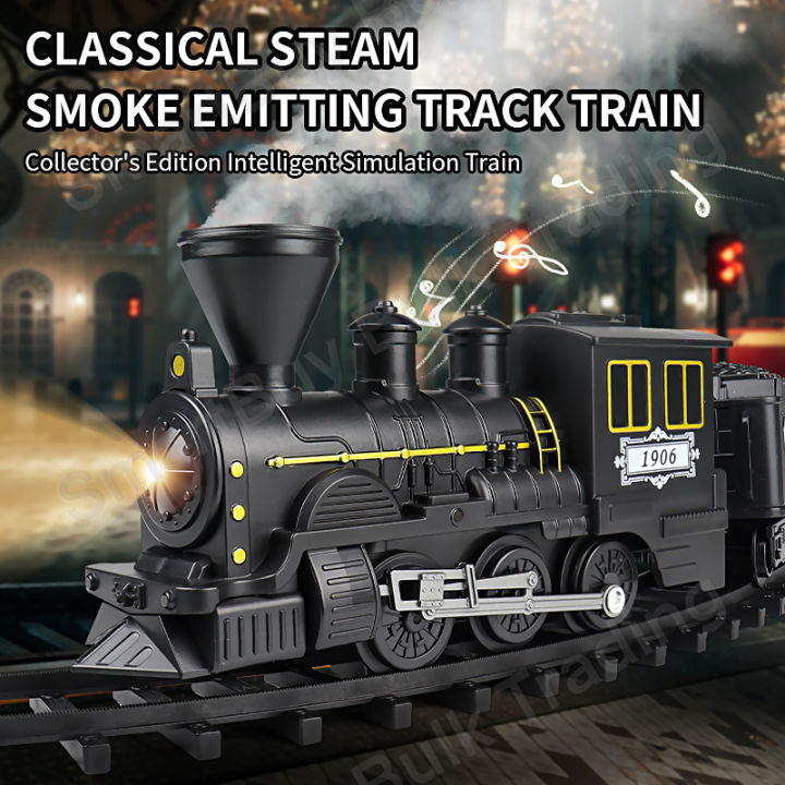 SmartBuy Timeless Tracks Classical Steam Smoke Emitting Rail Train Set ...