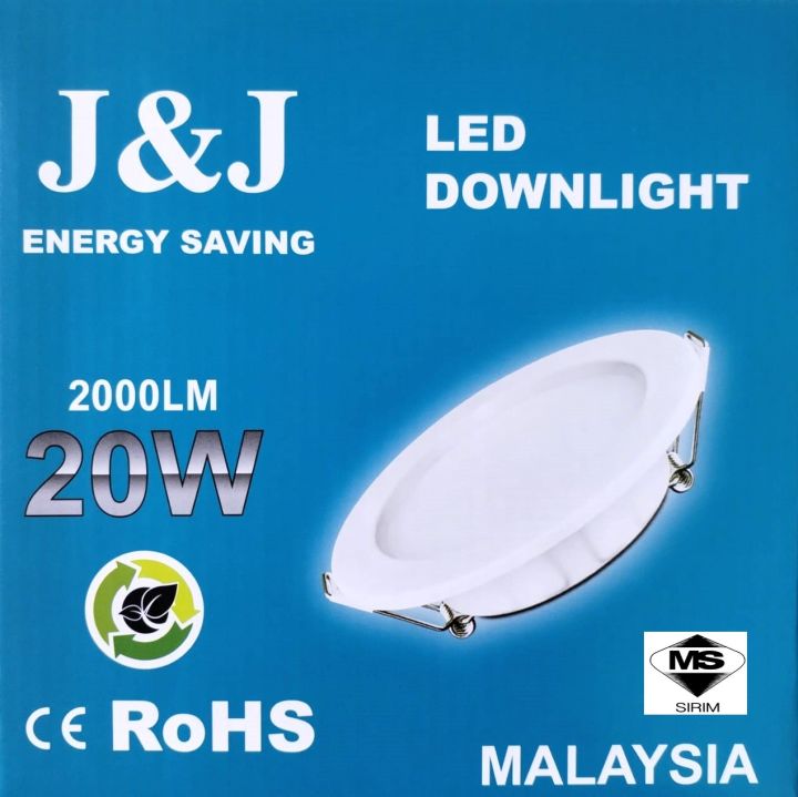 [SIRIM] LED Downlight Round 18W / 20W 6” Lampu Siling Rumah Recessed ...