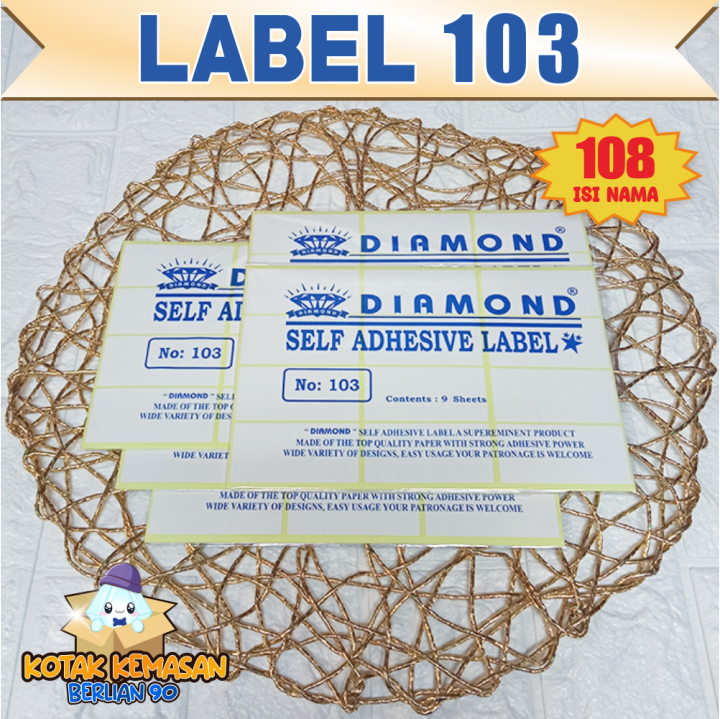 Label Undangan 103/Stiker label Undangan 103 Isi 108 Nama | Lazada ...