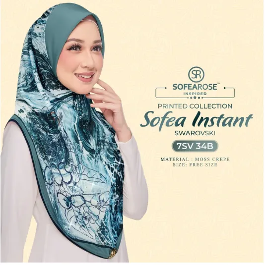PREORDER Sofearose Sofea Instant TUDUNG SARUNG Swarovski | Lazada