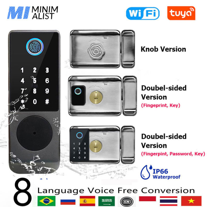 Tuya Waterproof Garden Outdoor Gate Remote Control Wifi Double Side ...
