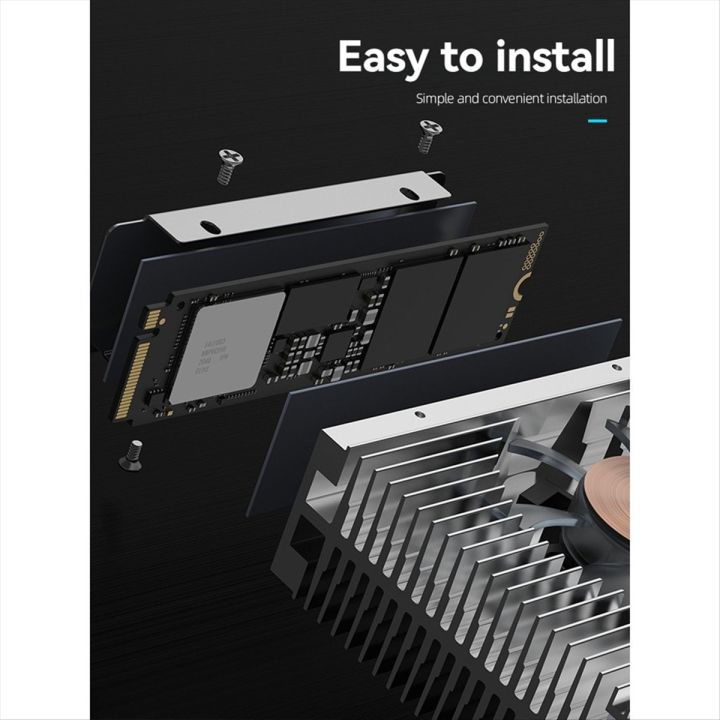 ARGB M.2 2280 SSD Heatsink with 50MM PWM Dual Fan M.2 SSD Radiator ...